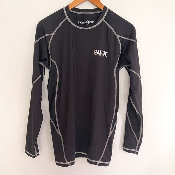 Hawk Sports | Shirts | Hawk Sports Men Black Base Layer Athletic ...